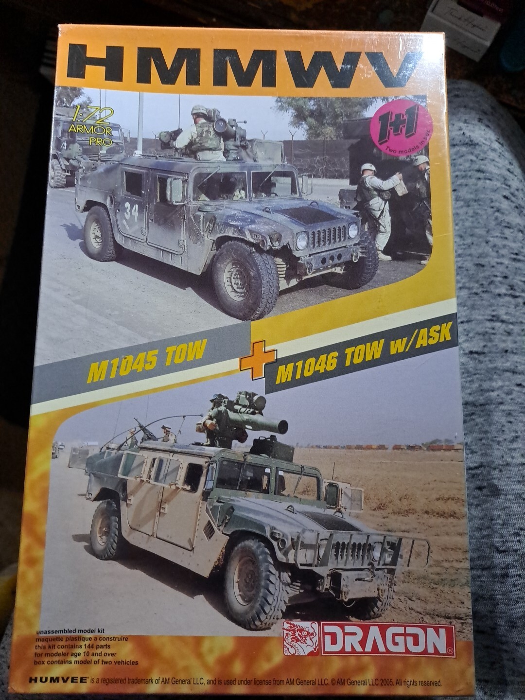 Dragon #7296 HMMWV-M1045 Tow + M1046 Tow w/ASK 1:72 Scale Open Box-NOS ...