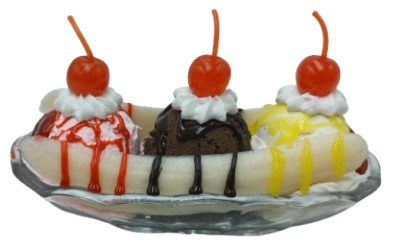 Display Faux Food Prop Banana Split Sundae | eBay