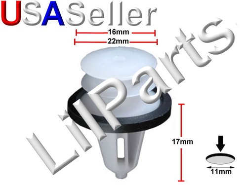 Front Door Sill Plate Bumper Retainer Rivet Fastener Clips Ford W713297 ...