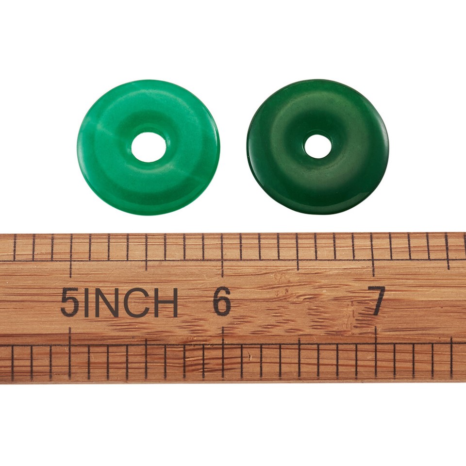 10 pcs Natural Malaysia Jade Donut/Pi Disc Pendants Crafts 24~25x4~5mm ...