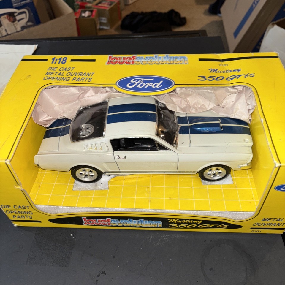 Jouef Evolution 1:18 Scale White 1965 Ford Mustang GT 350 Missing Box ...