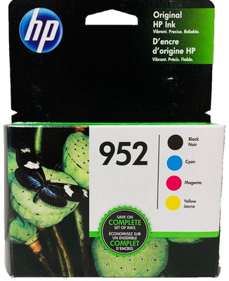 New Genuine HP 952 Black Cyan Magenta Yellow 4PK Ink Cartridges | eBay
