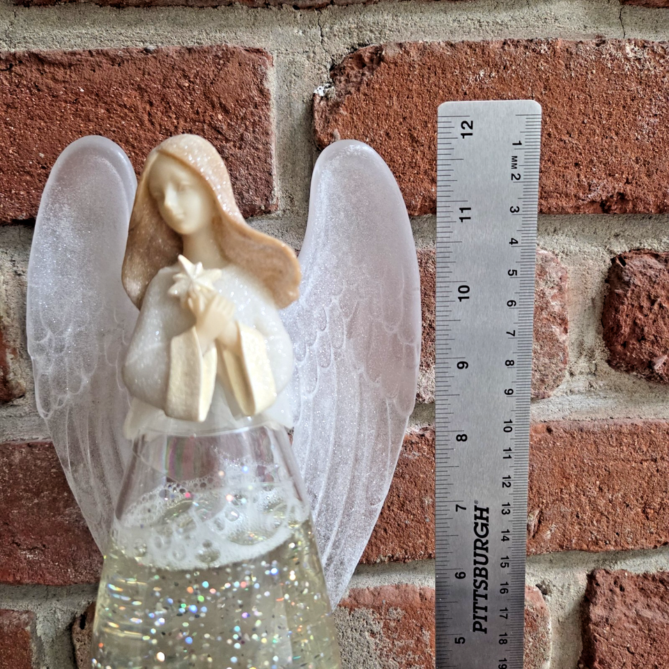 Color Changing Light Up Glitter Swirling Angel Globe | eBay