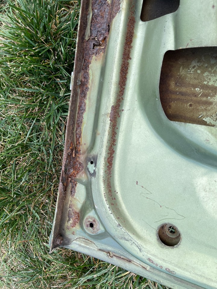 1970 CUDA OEM TRUNK DECK BOOT LID WITH OEM LUGGAGE RACK HOLES RIVNUTS ...