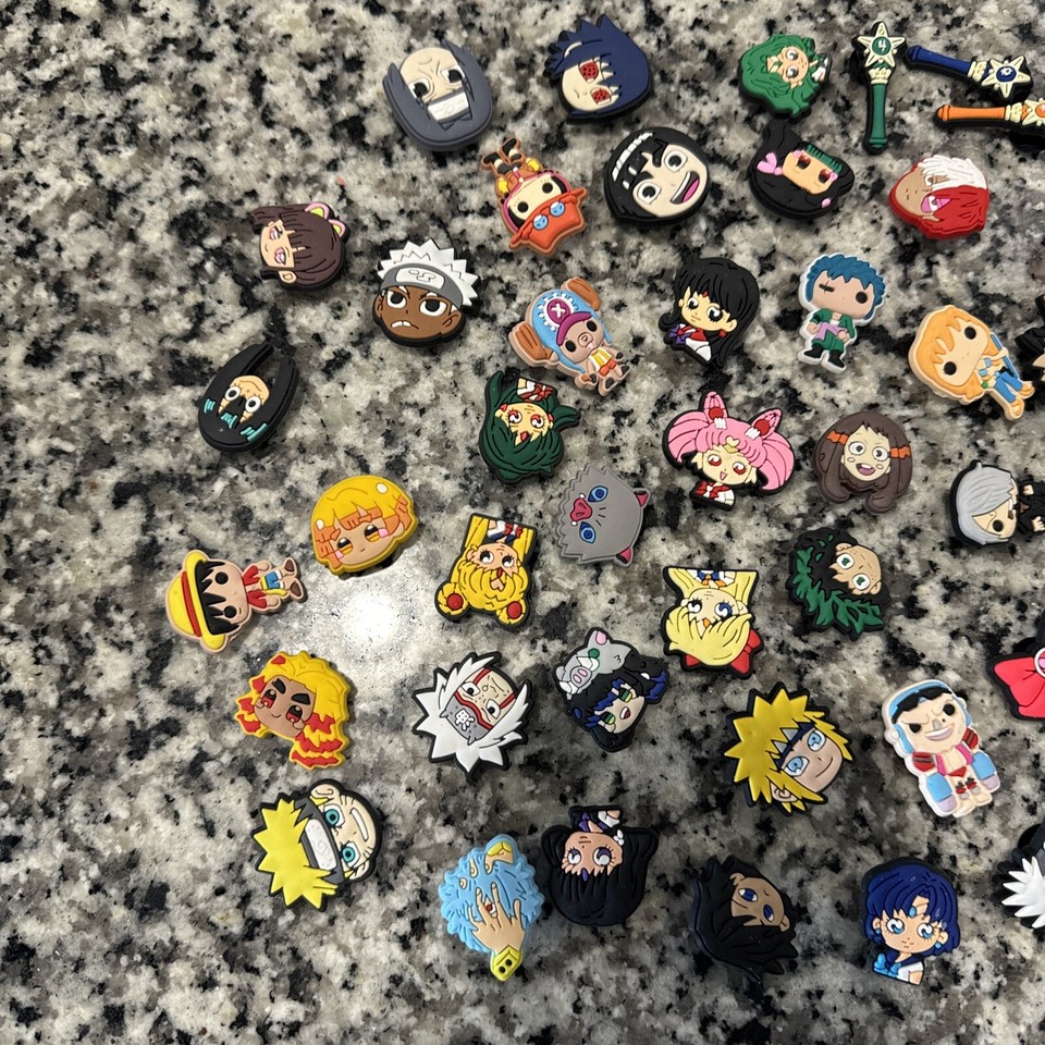 Jibbitz Crocs Shoe Charms Lot of 50- Assorted Anime | eBay