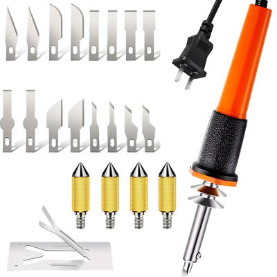 Electric Hot Knife Cutter Tool Kit /w Multipurpose Heat Cutter 22 ...
