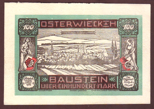 Germany OSTERWIECK - HARZ 100 Mark 1922 LEATHER Notgeld ! | eBay