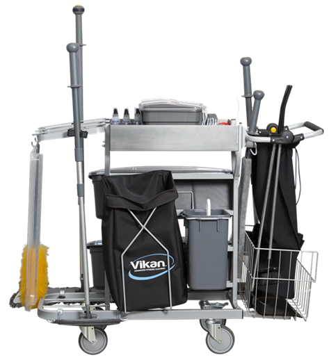 Vikan - Restroom Cleaning Trolley 99012 - Toilet Housekeeping Cart ...