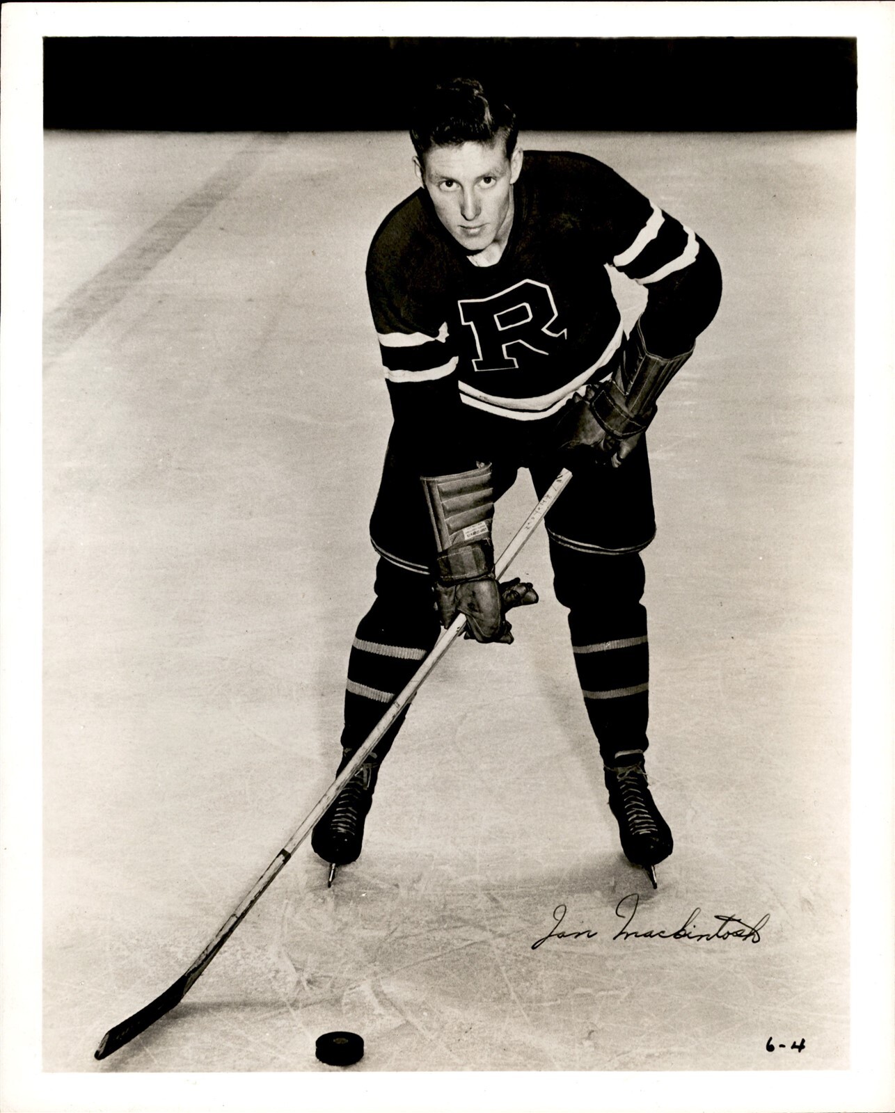 PF7 Original Photo IAN MACINTOSH 1945-48 NEW YORK ROVERS EHL HOCKEY ...