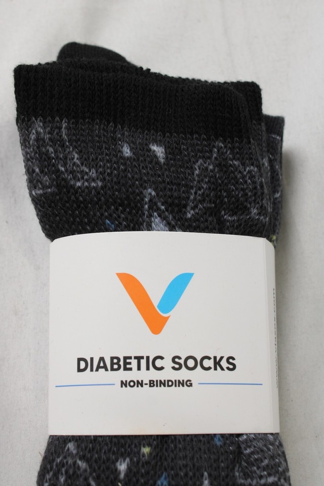 Viasox Unisex Diabetic Non-Binding Socks Assorted Colors/Sizes/Styles ...