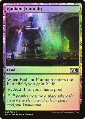 Radiant Fountain / Fontaine radieuse FOIL ENGLISH EX M15 magic mtg | eBay