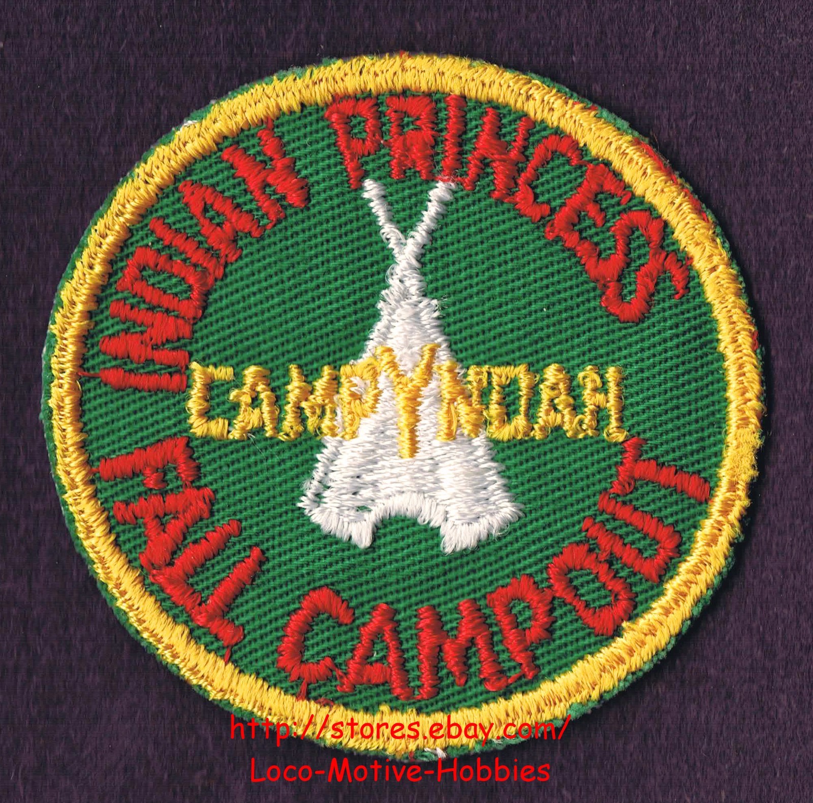 LMH PATCH Badge YMCA INDIAN PRINCESS Fall Campout Y CAMP NDAH Camping Green | eBay