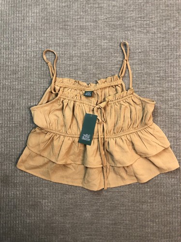 Wild Fable - Tiered Ruffle Tank Top - Camel - Size Small | eBay