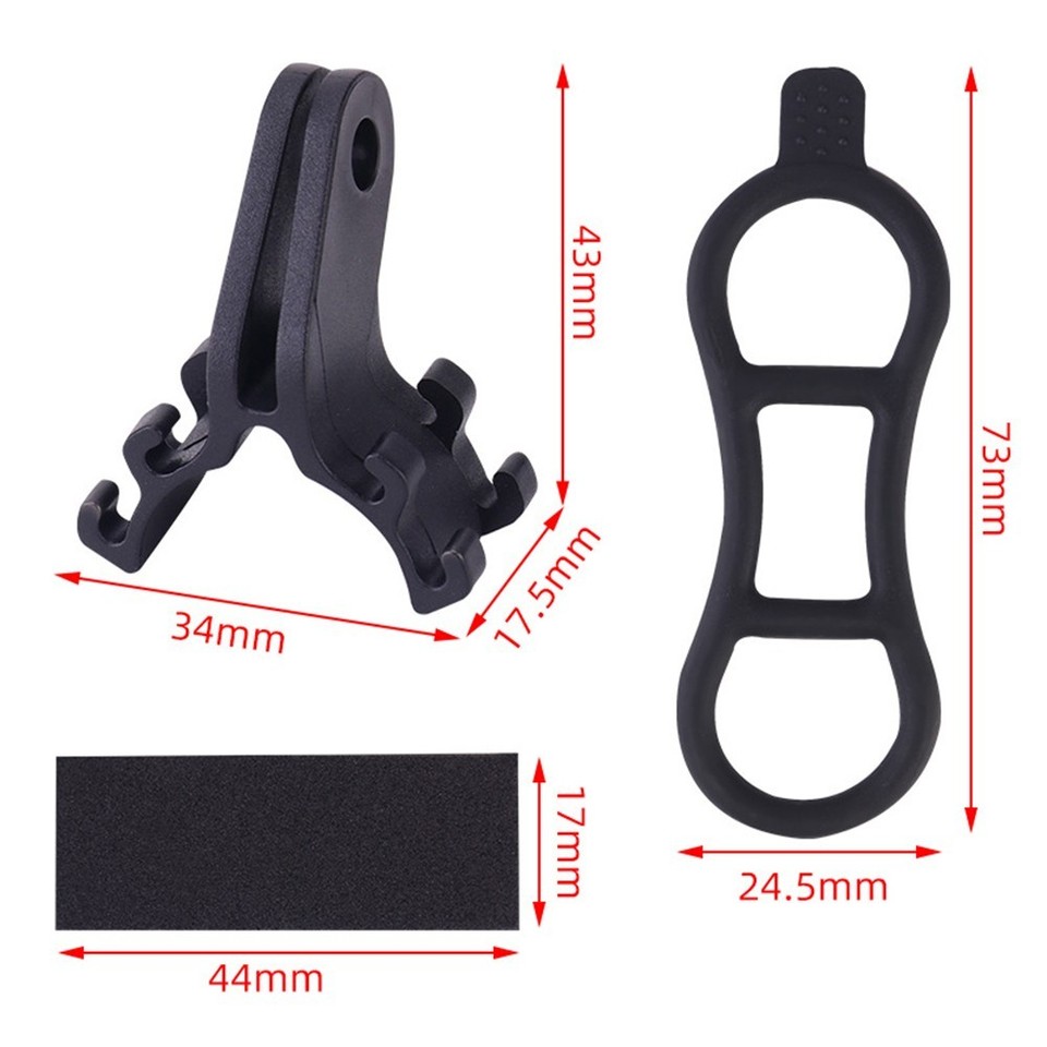 Adjustable Silicone Strap Mount Bracket Holder Clip for Bicycle Flashlight | eBay UK