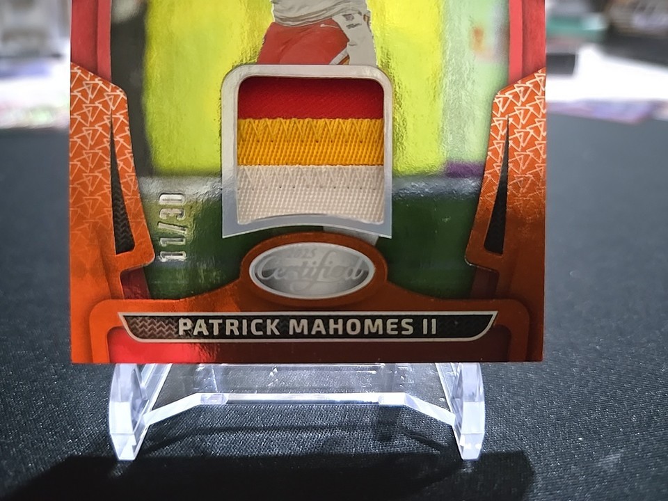 Patrick Mahomes 2025 Panini Certified Orange 11/30 3 Color Patch #MME ...