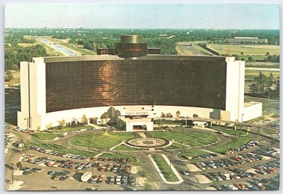 Vintage Hyatt Regency Dearborn Hotel Aerial View Postcard Michigan | eBay