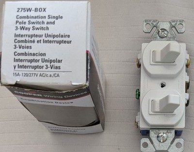 *NEW* Cooper Combo Single-Pole/3-Way On/Off Switches #275-W | eBay