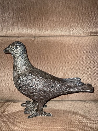 Vintage Hollow Metal Pigeon Figurine Fine Detail | eBay