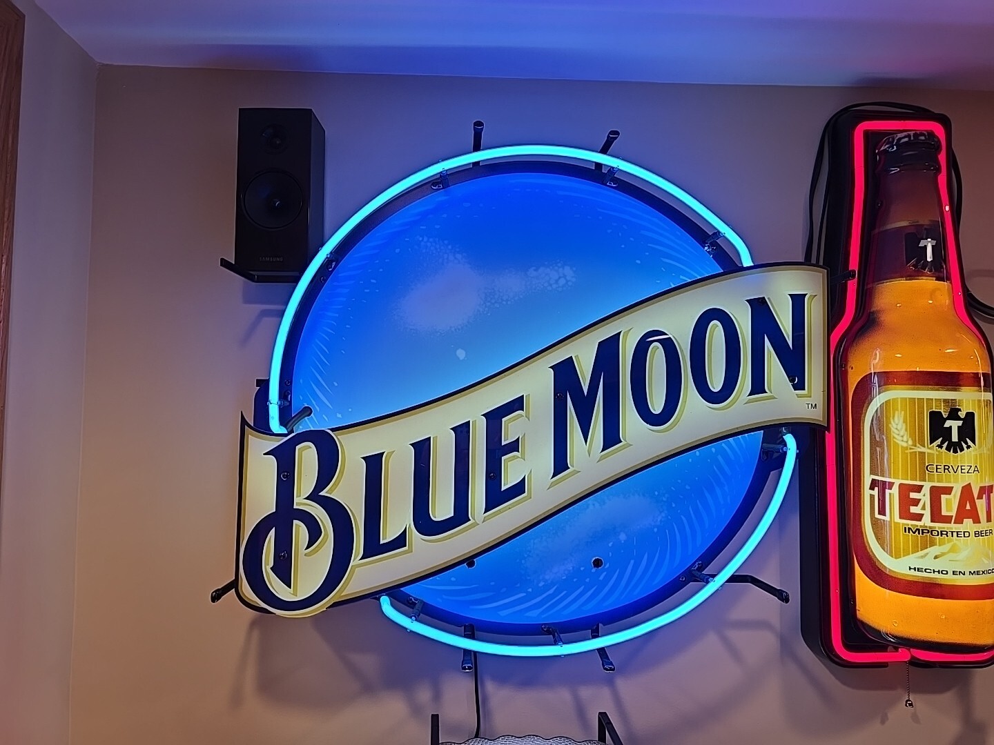 Blue moon neon beer sign | eBay