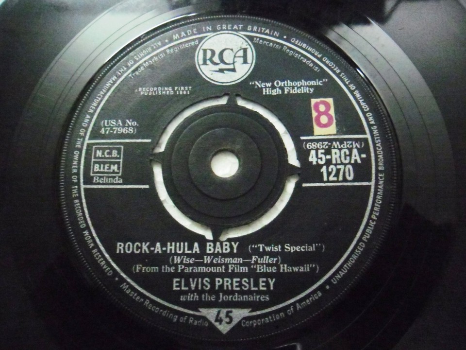 Elvis Presley 45 Rca 1270 Rare Single 7" 45 Gt Britain Record VG+ | eBay