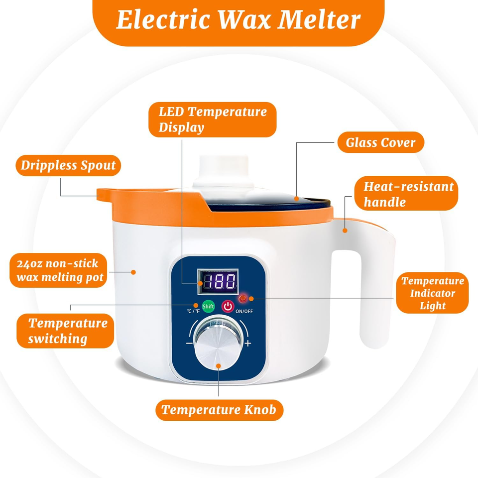 Digital Wax Melter for Candle Making, Electric Wax Melting Pot with ...
