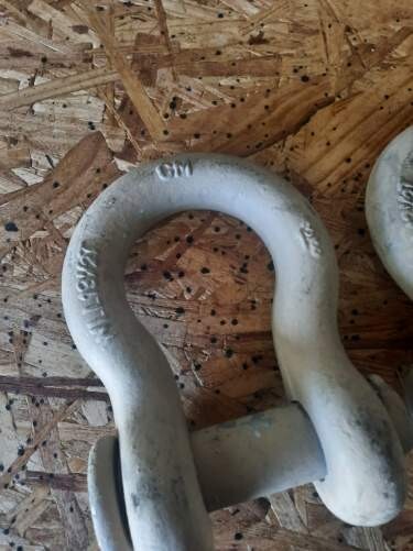 Pair of shackles WLL 13 1/2 Ton 1 3/8" Pin Anchor Shackle Military USA ...