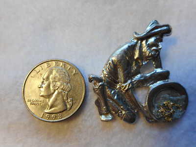 Gold Prospecting Mining Panner Hat/Lapel Tack Pewter Figurine | eBay