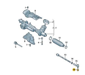 GENUINE VW N90942902 TRACK ROD TIE BAR TIE ROD END NUT M12 | eBay