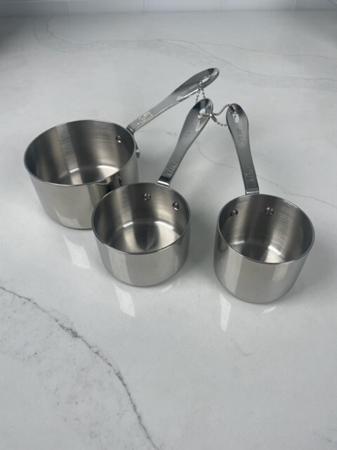 All-Clad Stainless-Steel 3 piece Odd size Measuring Cup Set | eBay