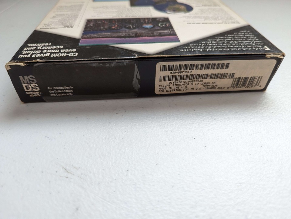 Vintage Big Box Computer Game - Microsoft Home Flight Simulator Version ...