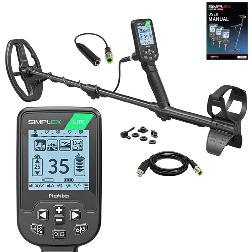 Nokta Simplex LITE Waterproof Metal Detector with 9.5 x 6" DD Coil | eBay