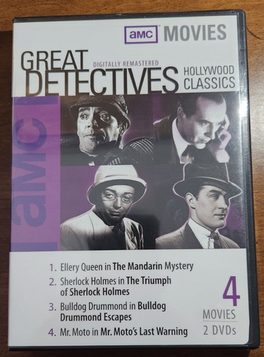 AMC MOVIES: GREAT DETECTIVES HOLLYWOOD CLASSICS (DVD, 2003, 2-DISC) NEW ...