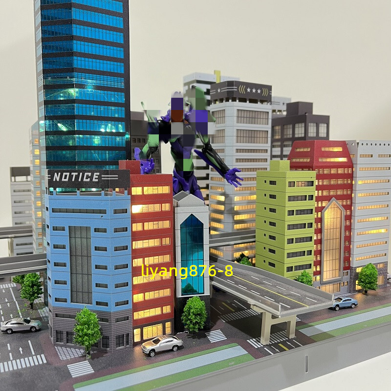 1/350 Urban Building Model Building Road Model Scene Set for Ultraman ...