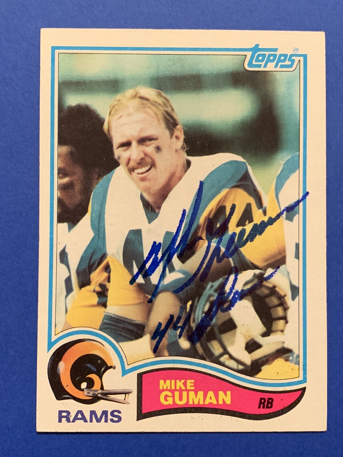 MIKE GUMAN Signed 1982 Topps #376 LA Rams Penn State Autograph Auto A ...