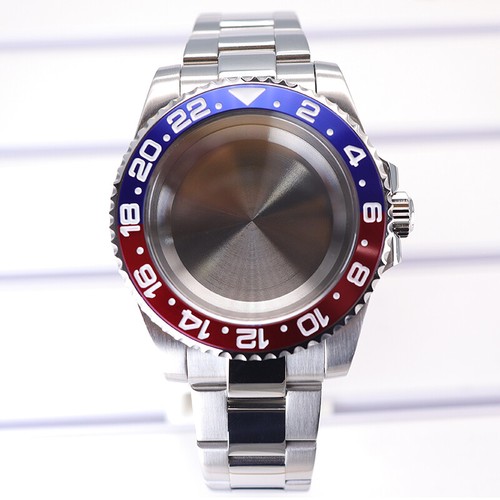 40mm Modified GMT watch case strap Sapphire Glass stainless steel ...