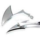 2x Chrome Blade Motorcycle Side Mirrors For Harley Touring Chopper ...