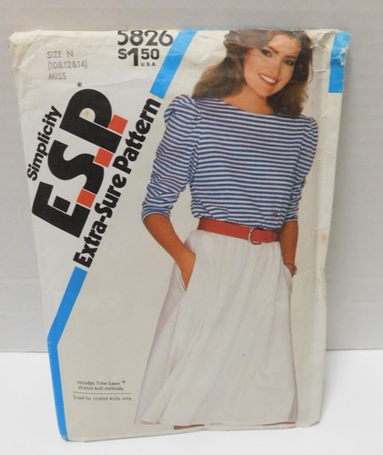 Vintage 1982 Cut Simplicity ESP Pattern 5826 Sz 10, 12 & 14 | eBay