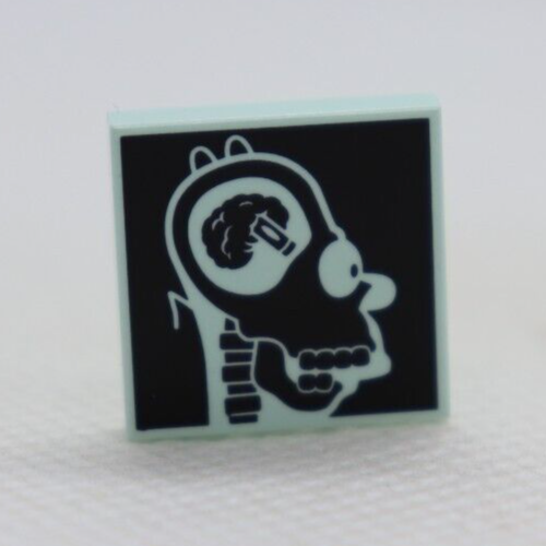 PRINTED TILE - Homer Simpson X-Ray Brain Head 71009 LEGO® Minifigure ...