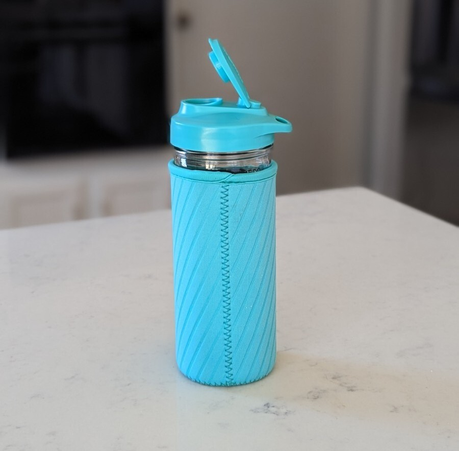 Masontops Mason Jar Hydration Kit Glass Water Bottle Neoprene Sleeve ...