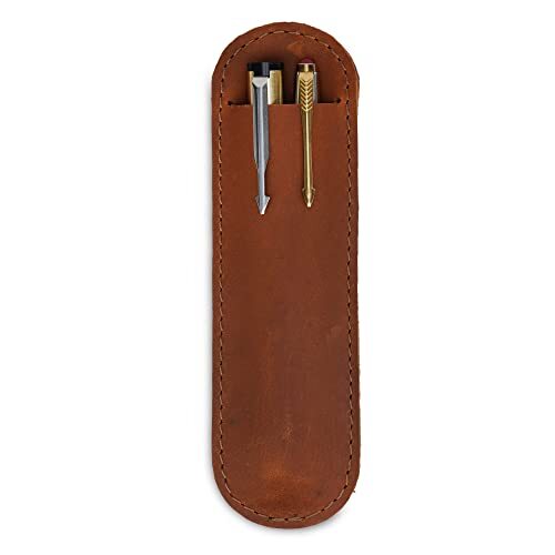 Handmade Genuine Leather Double Pen Case Fountain Pen Sleeve Holder ...