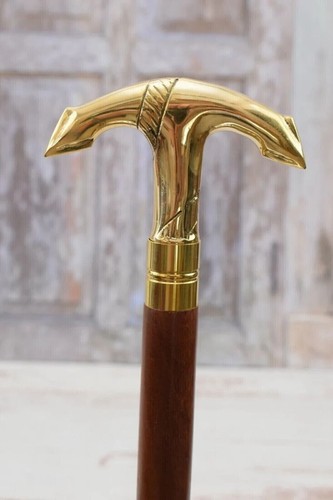 Brass Walking Stick - Anchor Cane - Gift for Grandfather Father ...