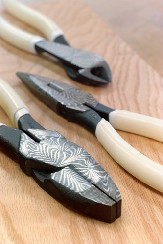 Klein Hi-Viz Lineman Pliers CUSTOM ENGRAVING ( Damascus Pattern) | eBay