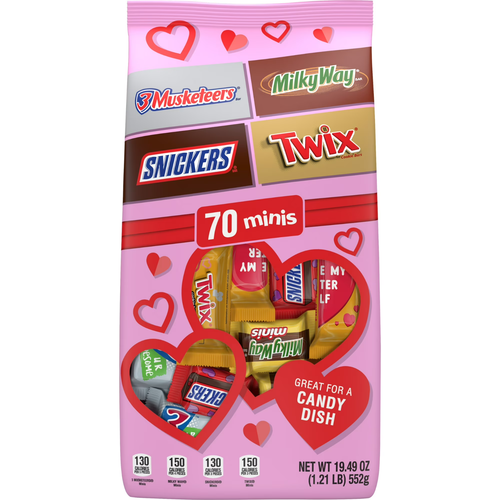 Snickers, Twix & More Valentine's Day Milk Chocolate Bars Variety Pack ...