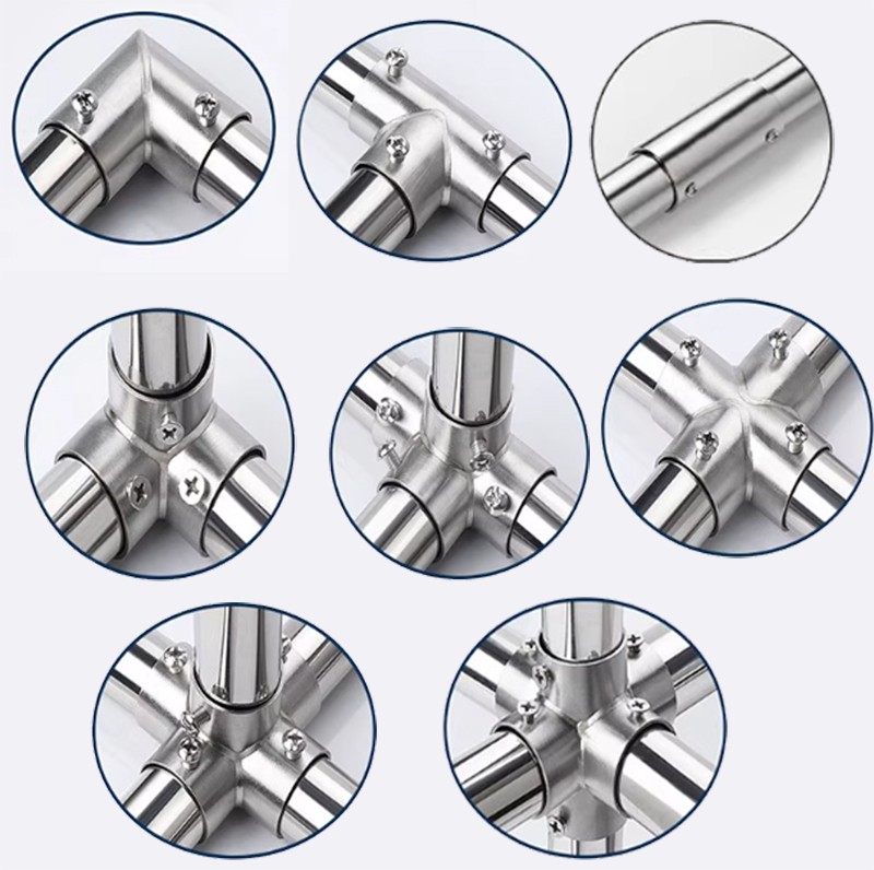 Inner Diameter 19/22/25/32mm Stainless Steel Round Pipe Joint For ...