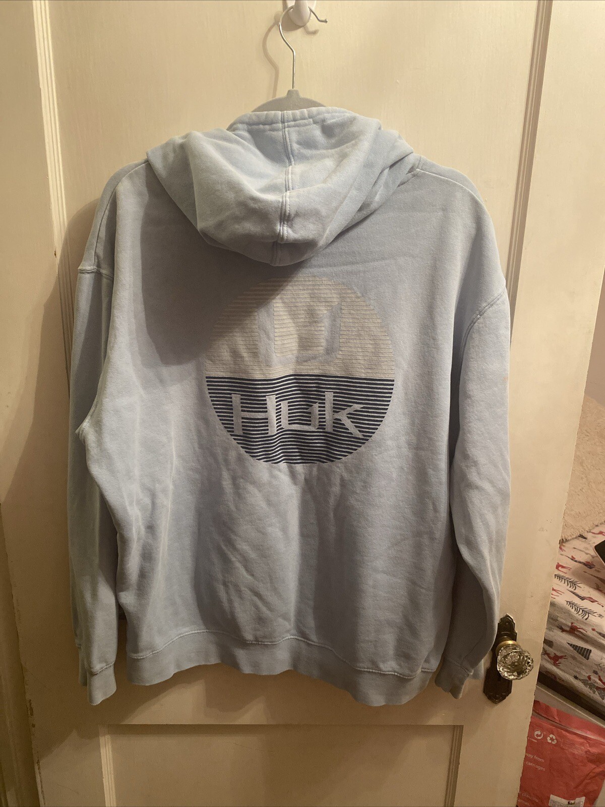 Huk Hoodie Pullover Sweatshirt Fishing Mens Size Large Blue Cotton ...