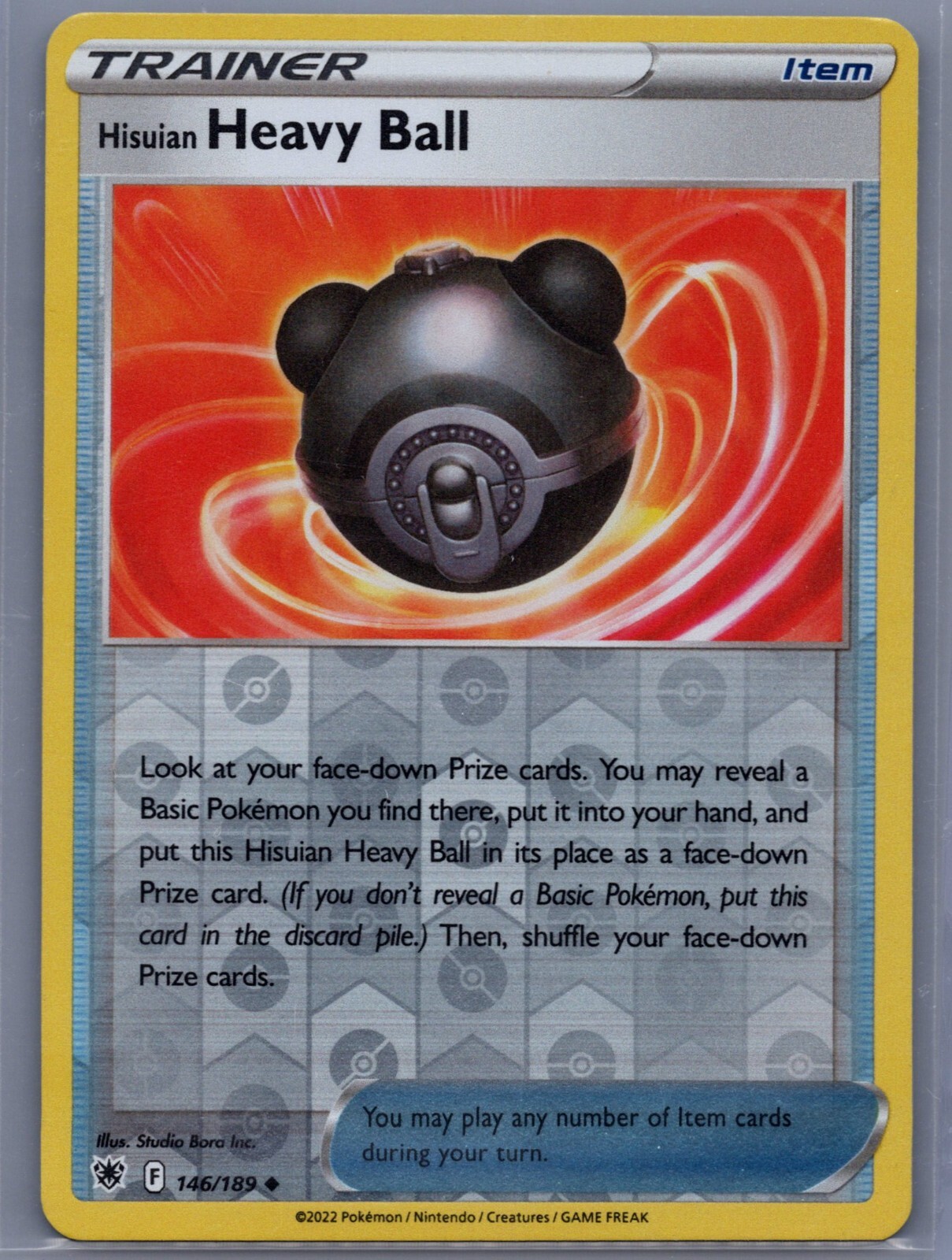 Pokemon TCG - Hisuian Heavy Ball Reverse Holo Item - 146/189 - Astral ...