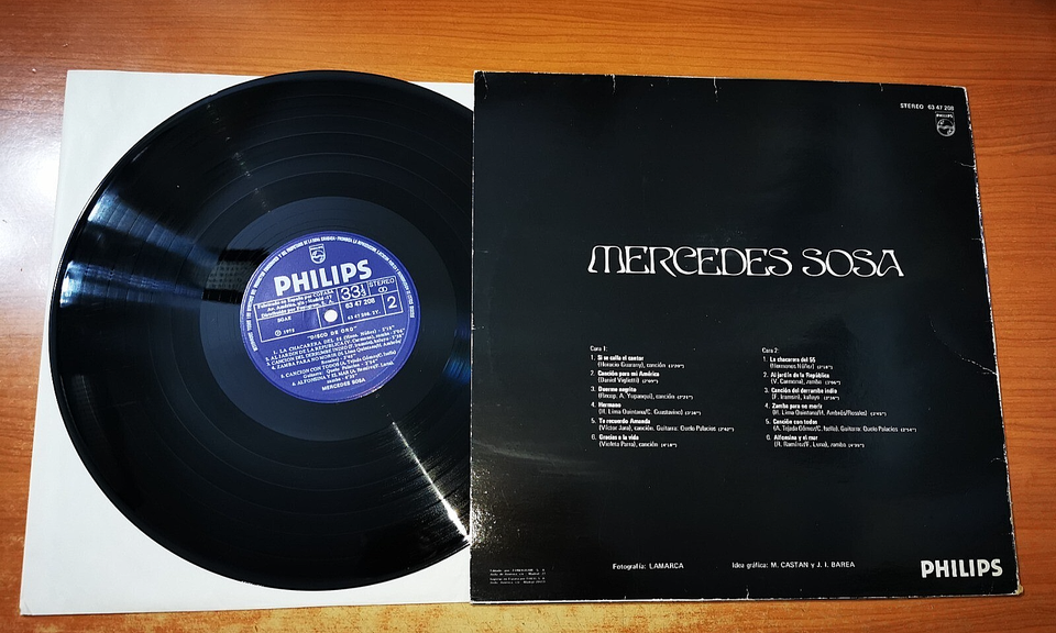 MERCEDES SOSA Disco de Oro SPAIN LP VINYL 1977 ULTRA RARE OUT OF PRINT ...