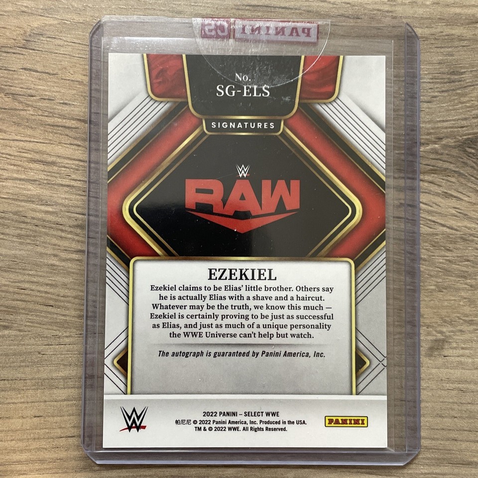 2022 Panini Select Signatures WWE Ezekiel Zeke Auto Sealed Redemption ...
