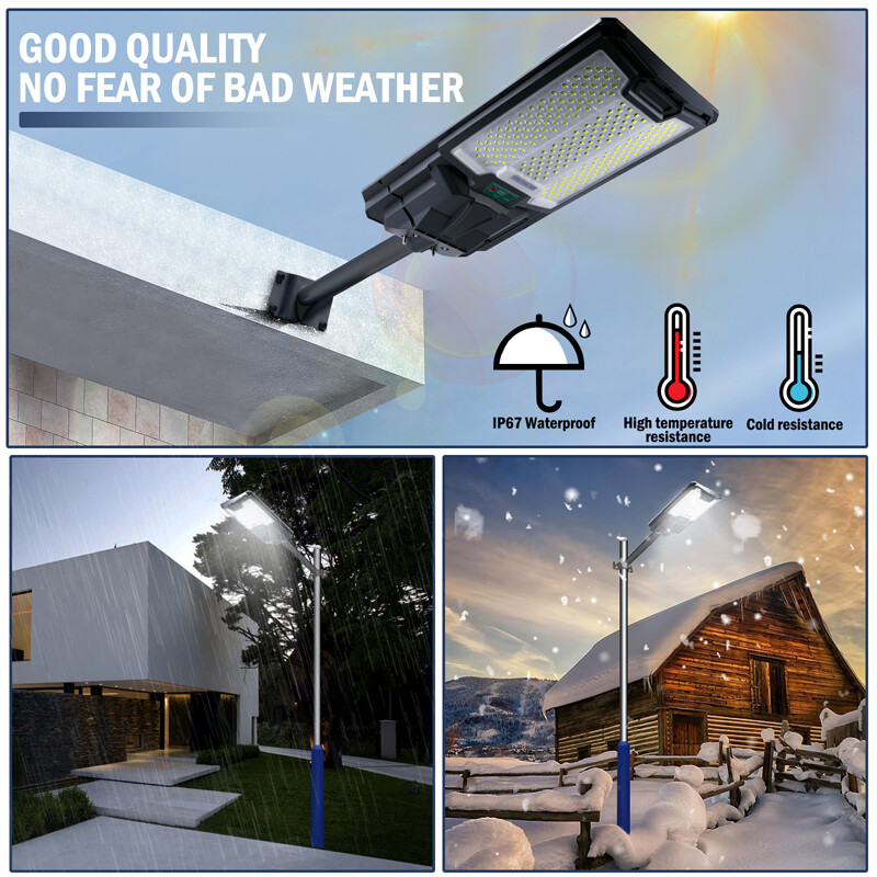 2000W Solar Flood Light Sensor Street Outdoor Garden Remote Security ...