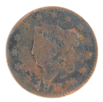 United States 1817 Coronet Head One Large Cent Copper Philadelphia Mint ...